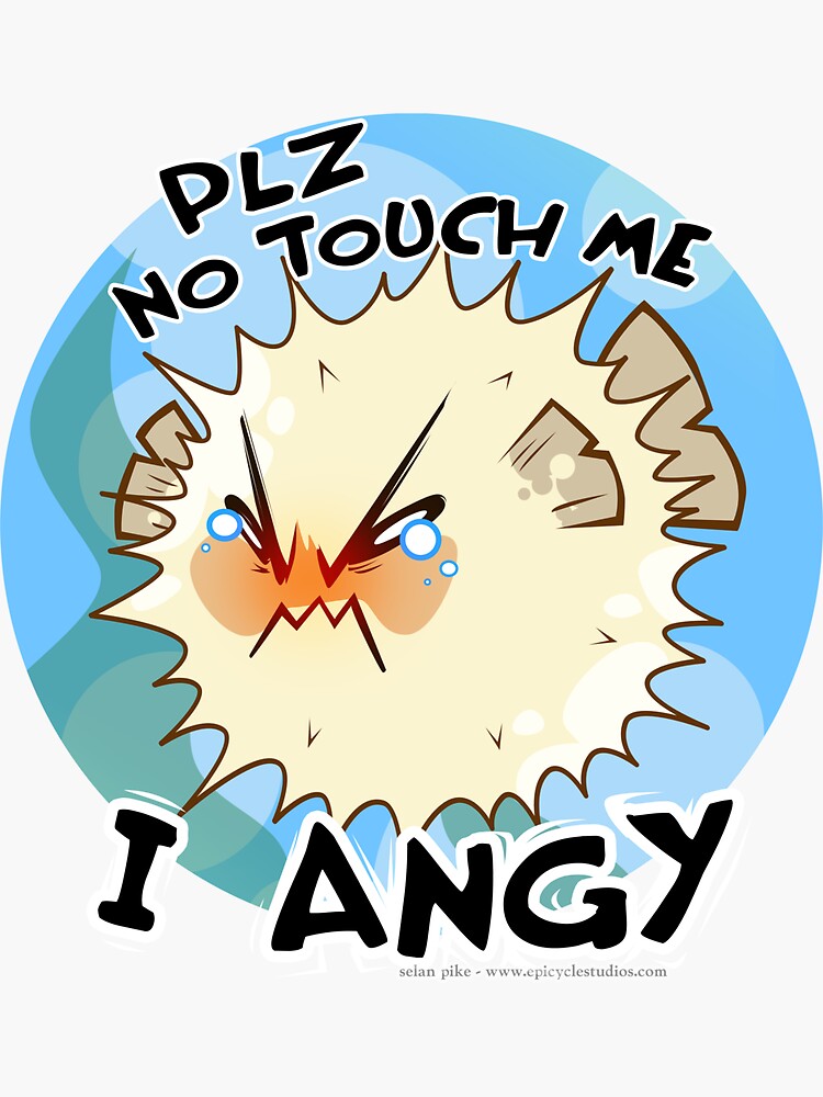 "No Touch Me!" Sticker for Sale by EpicycleStudios | Redbubble