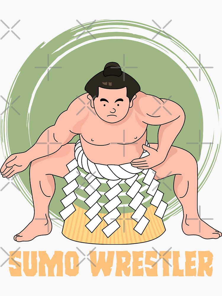 "Sumo Wrestler Japan" Sticker for Sale by Fadetublek | Redbubble
