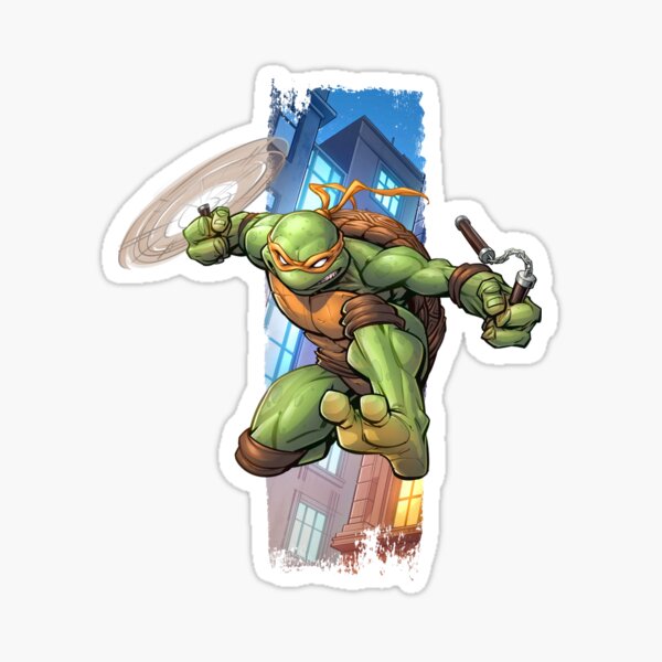 "Funny Gift Ninja Turtles Mikey Classic Fan" Sticker for Sale by ...