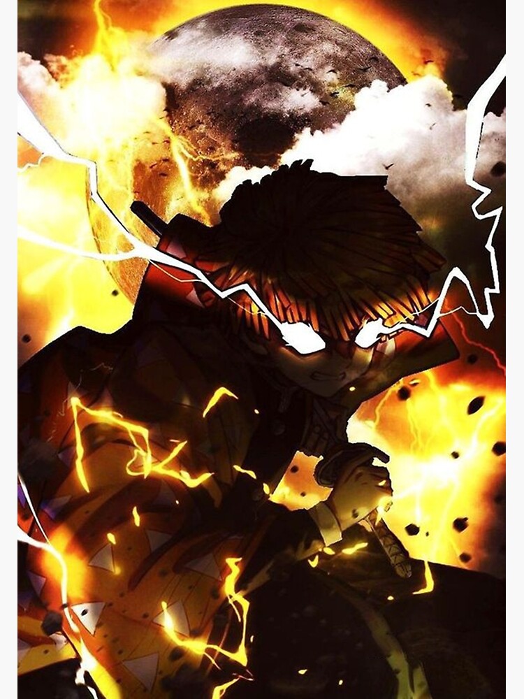 "Demon Slayer - Zenitsu Serious Mode " Poster for Sale by Playmond ...