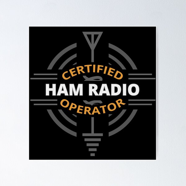 "Certified Ham Radio Operator" Poster for Sale by Tatzki-Design | Redbubble