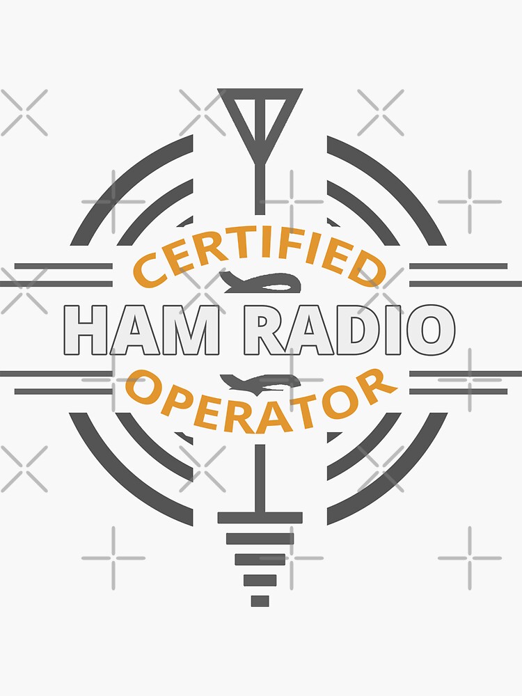 "Certified Ham Radio Operator" Sticker for Sale by Tatzki-Design | Redbubble