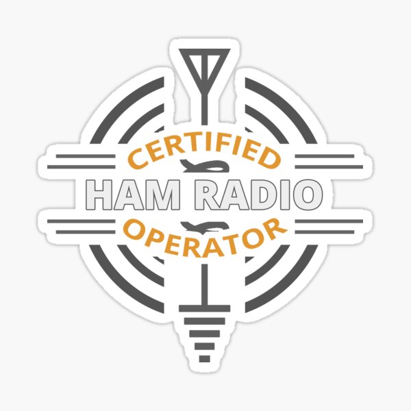 "Certified Ham Radio Operator" Sticker for Sale by Tatzki-Design ...