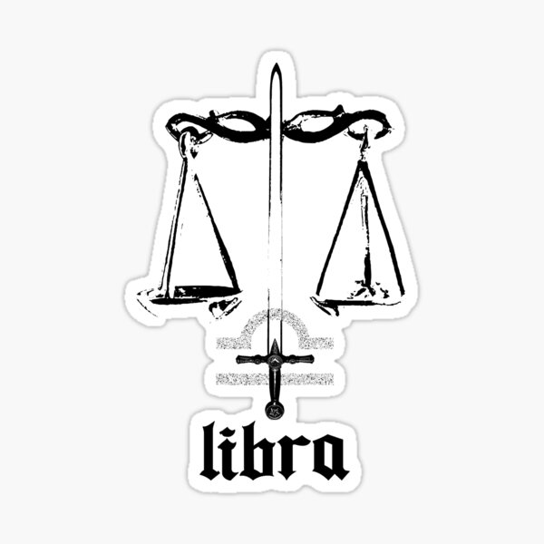 "Libra Scales" Sticker for Sale by emhua | Redbubble