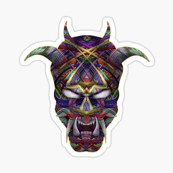 "Devil face" Sticker for Sale by SHUKA | Redbubble