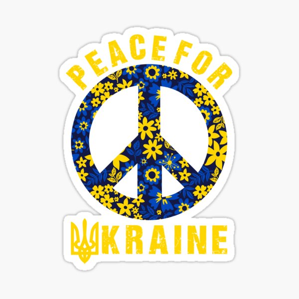"Peace For Ukraine, Ukraine Peace Symbol " Sticker for Sale by ...