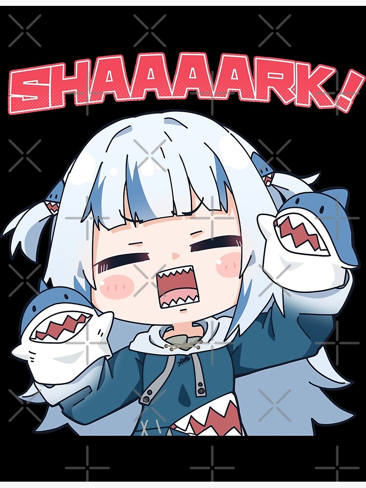 "Hololive Gawr Gura "SHAAAARK!"" Poster for Sale by JonjonArts | Redbubble