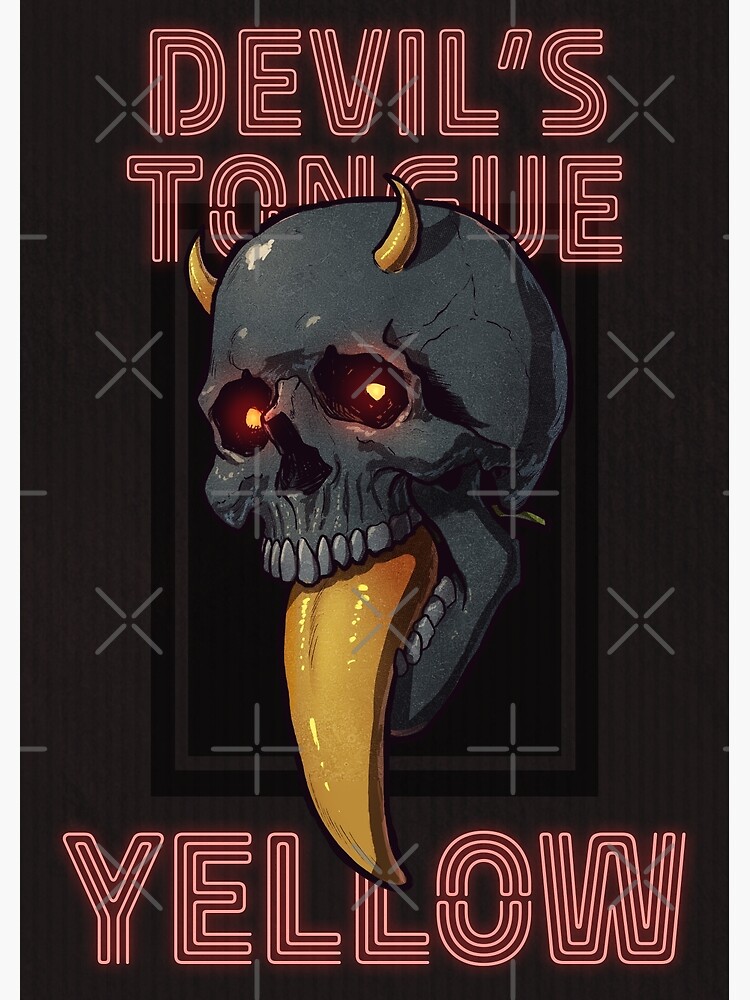 "Devil's Tongue Yellow- Spicy Pepper" Poster for Sale by OssuanArt | Redbubble