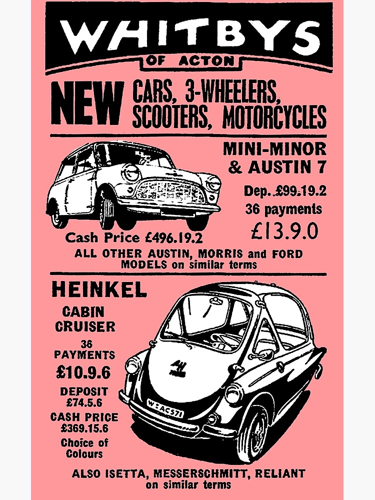 "BUBBLE CAR DEALER ADVERT" Poster for Sale by ThrowbackAds | Redbubble