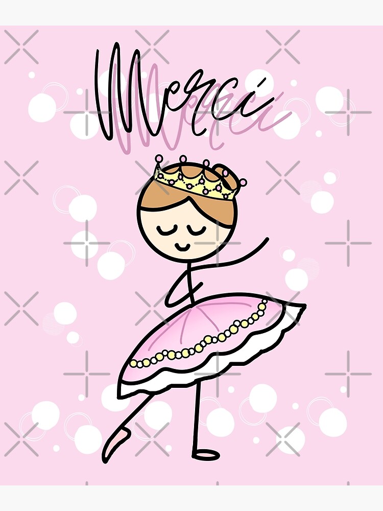 "Princess Aurore Ballerina Merci" Poster for Sale by BalletRina | Redbubble
