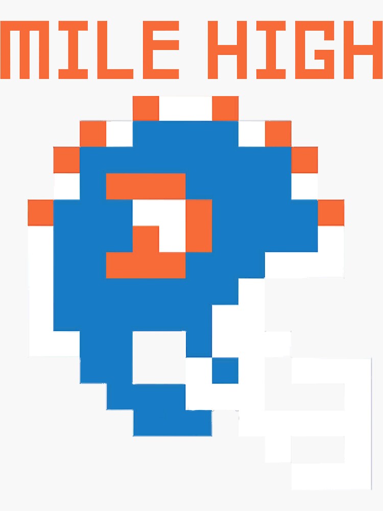 "Broncos - Mile High 8 Bit" Sticker for Sale by GilbertSerrano | Redbubble