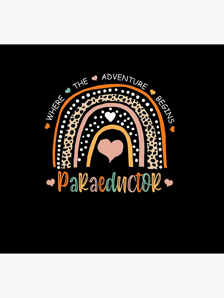 "Paraeducator Crew Para Squad Rainbow Back To School Hoodie" Poster for ...
