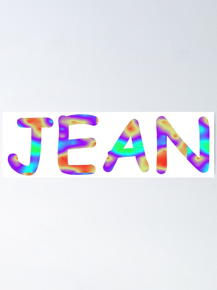 "First name: Jean colorful" Poster for Sale by HA-Design-Kunst | Redbubble