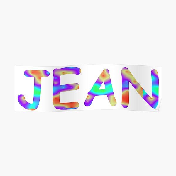 "First name: Jean colorful" Poster for Sale by HA-Design-Kunst | Redbubble