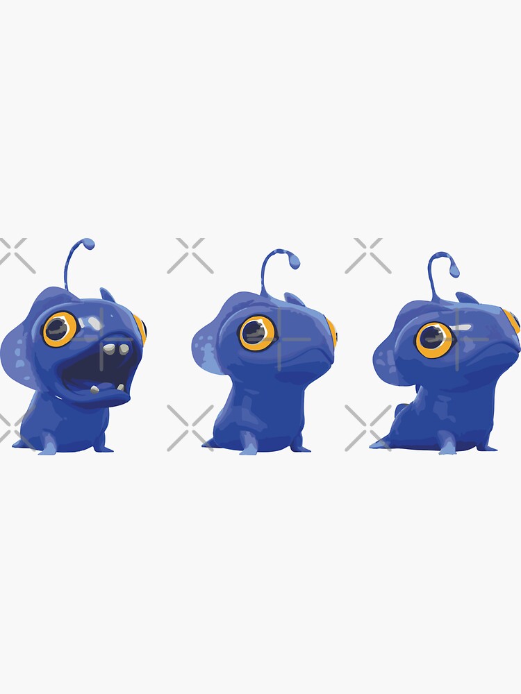 "The Sea Beast - Blue Monster" Sticker for Sale by Necronder | Redbubble