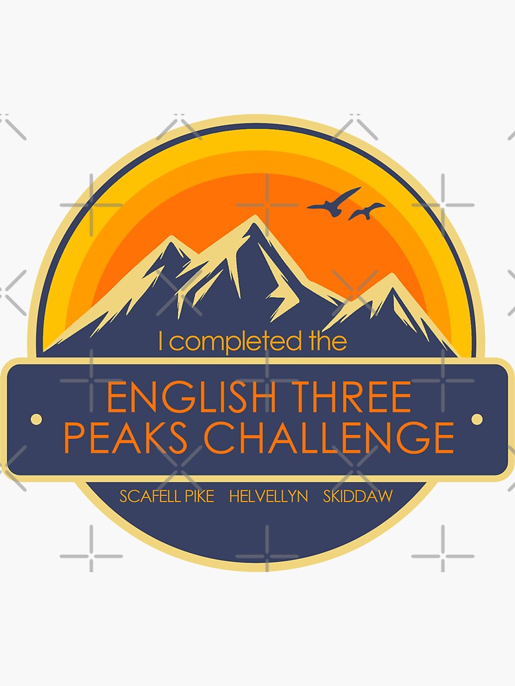 "I Completed The English Three Peaks Challenge" Sticker for Sale by ...