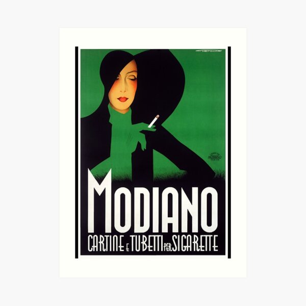 "Vintage Advertising Poster Modiano Cartine e Tubetti per Sigarette ...