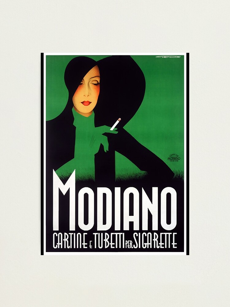 "Vintage Advertising Poster Modiano Cartine e Tubetti per Sigarette ...
