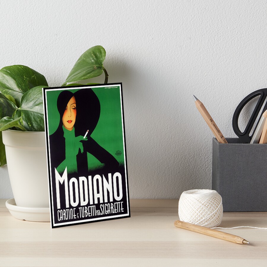 "Vintage Advertising Poster Modiano Cartine e Tubetti per Sigarette ...
