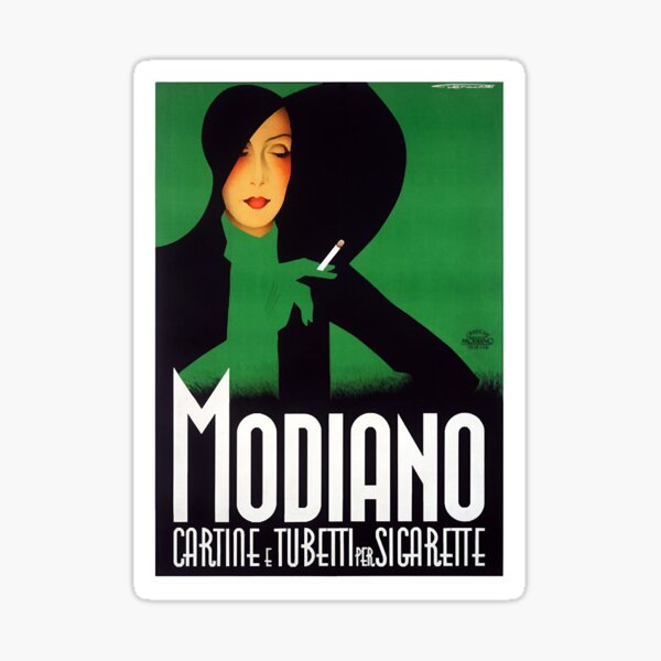 "Vintage Advertising Poster Modiano Cartine e Tubetti per Sigarette ...