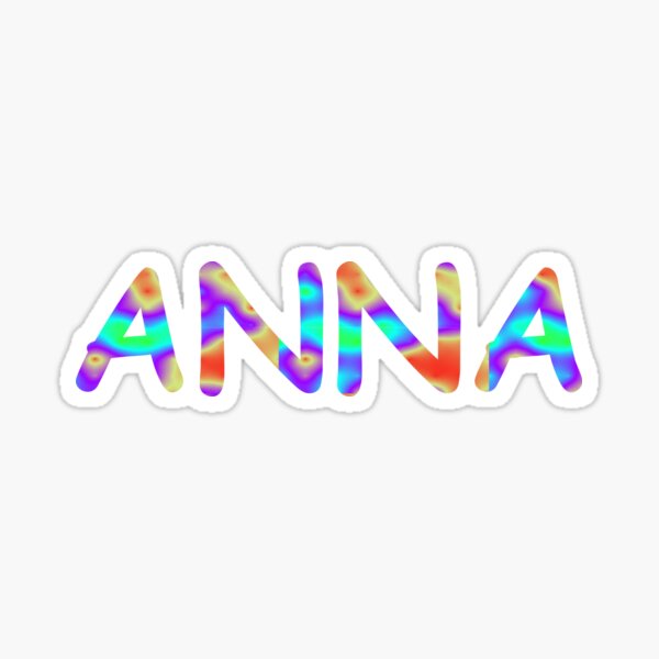 "First name: ANNA" Sticker for Sale by HA-Design-Kunst | Redbubble