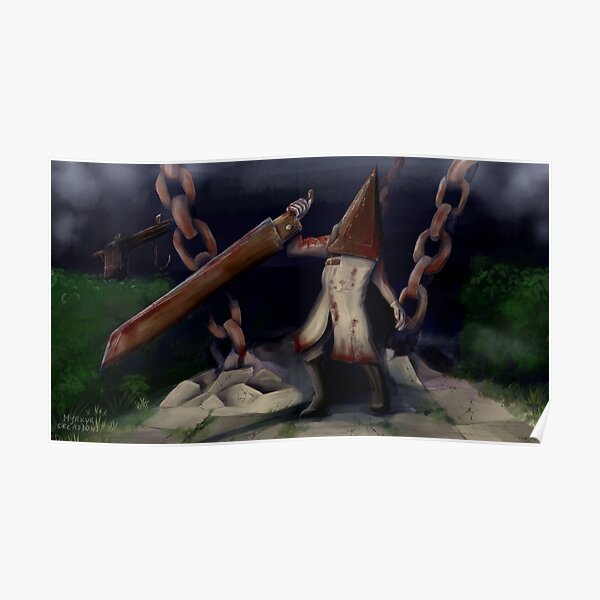 "Pyramid Head on Midwich elementary" Poster for Sale by MyrkurDragon ...