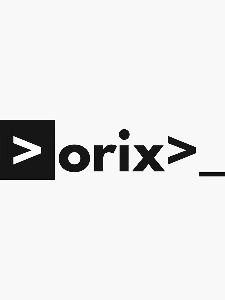 "orix >_" Sticker for Sale by oussamaramich | Redbubble