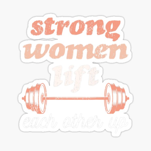 "Womens Female Empowerment Weight Lifting Feminist" Sticker for Sale by ...