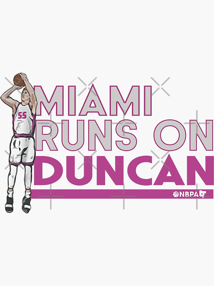 "Robinson Miami Runs On Duncan TShirt" Sticker for Sale by ...