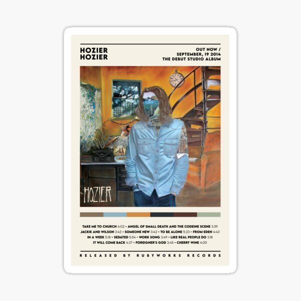 "Hozier Album Tracklist" Sticker for Sale by NHGYBVF | Redbubble