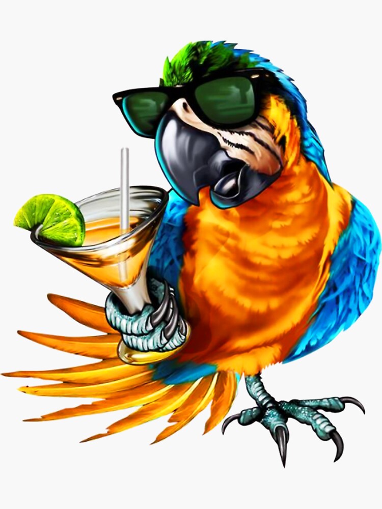 "Parrot Heads in Paradise - Reborn" Sticker for Sale by garrett-shope99 ...
