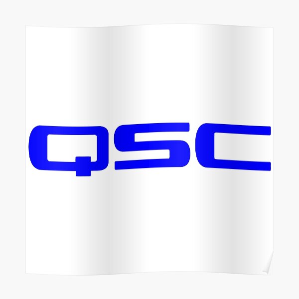 "QSC Blue subwoofer" Poster for Sale by ZacKlawitter14 | Redbubble