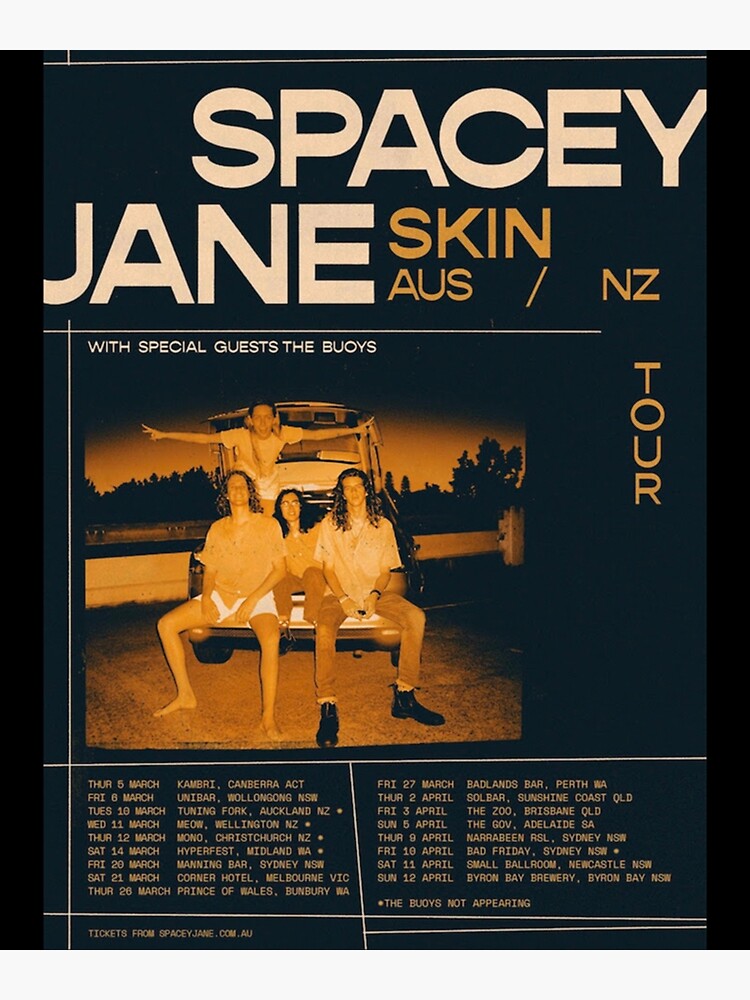"Spacey Jane Album Tour " Poster for Sale by TopsYourWay41 | Redbubble