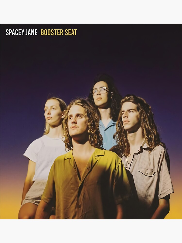 "Spacey Jane- Booster Seat " Sticker for Sale by TopsYourWay41 | Redbubble