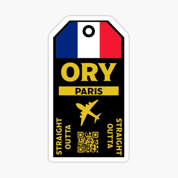 "Expatriates Paris Orly France - Luggage Airport Labels - Expats Abroad ...