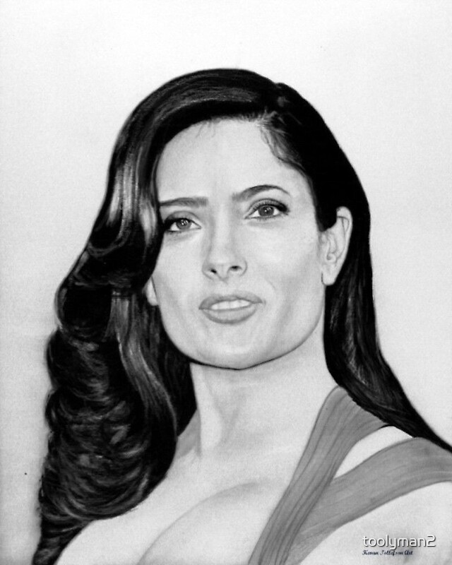 "Selma Hayek -digital painting " by toolyman2 | Redbubble