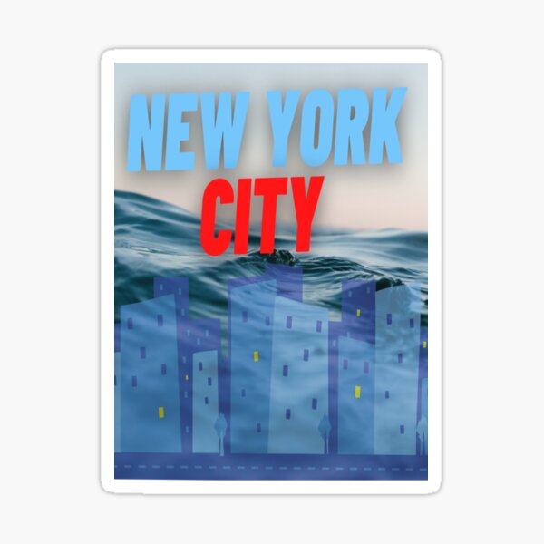 "Flood New York City " Sticker for Sale by LCDesigns4Youl | Redbubble