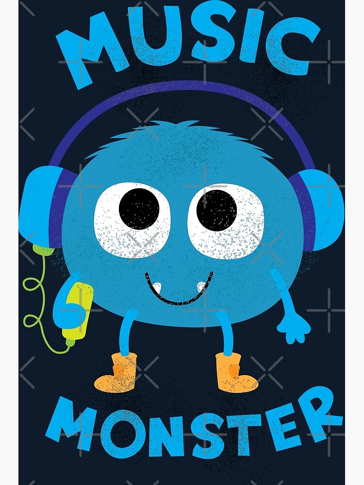 "Retro Music Monster" Poster for Sale by Desenio-PH | Redbubble