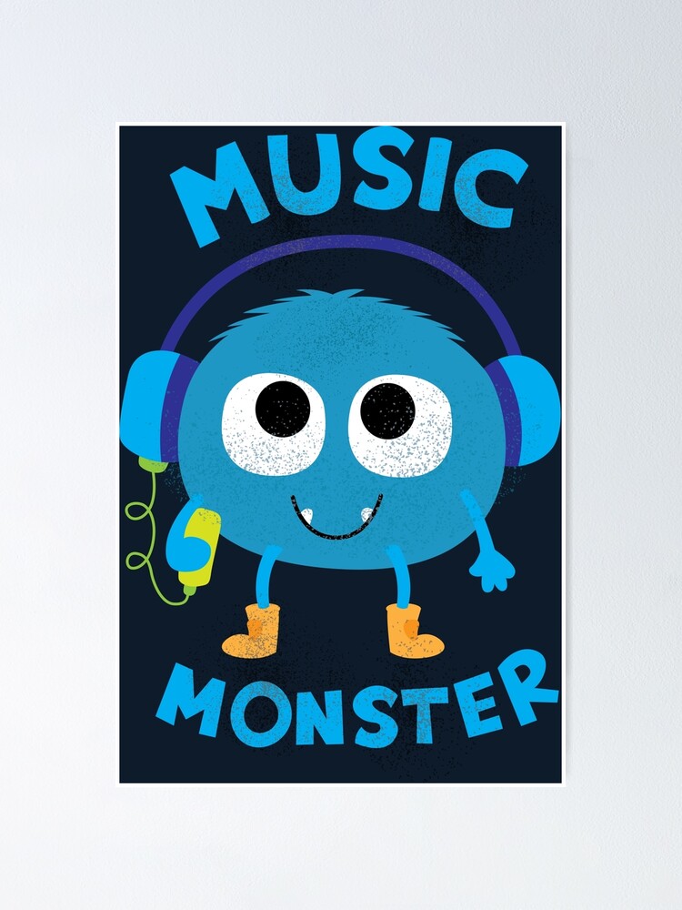 "Retro Music Monster" Poster for Sale by Desenio-PH | Redbubble