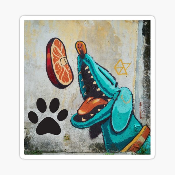 "Blue dog" Sticker for Sale by Kuki-shop | Redbubble