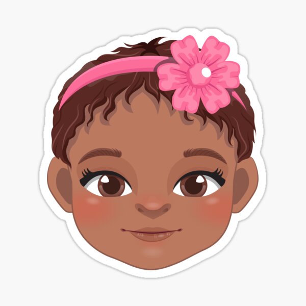 "Cute Girl Face" Sticker for Sale by KidsAwesom | Redbubble