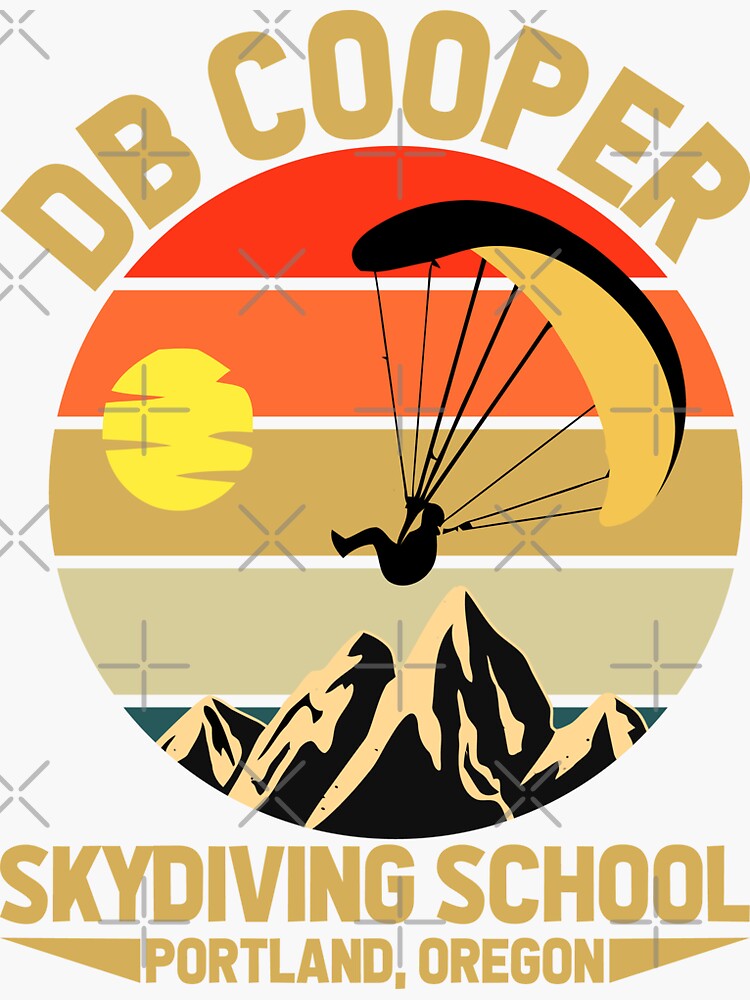 "db cooper skydiving team" Sticker for Sale by Oudalive | Redbubble