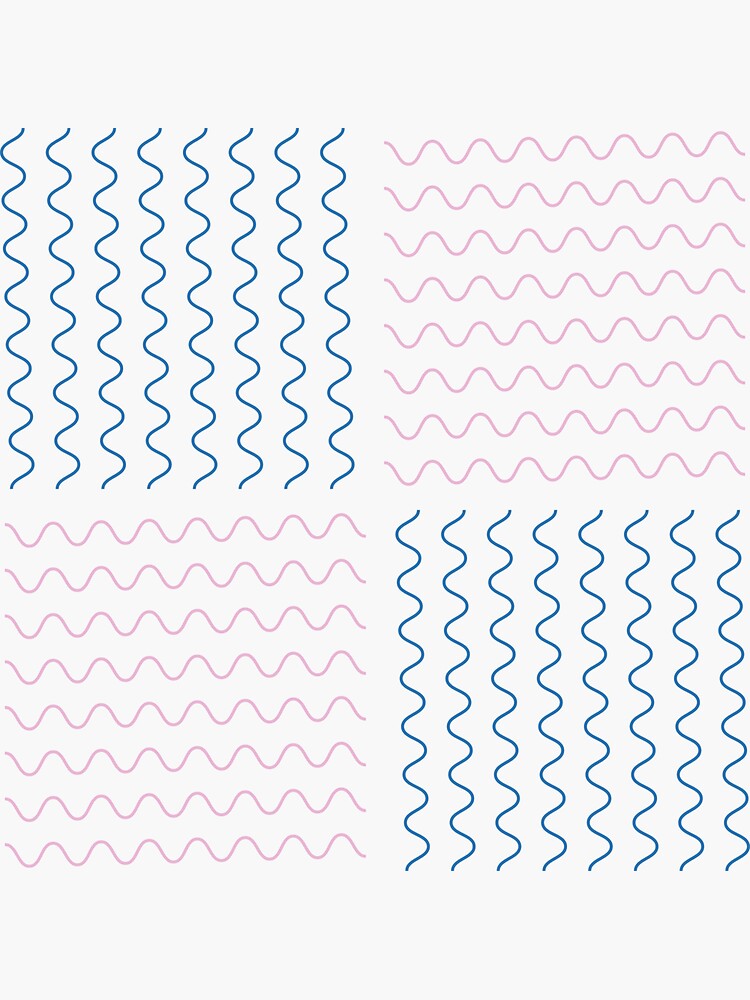 "Wave Pattern | Cute Checker Pattern | Fun Colorful" Sticker for Sale ...