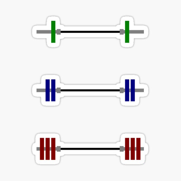 "Barbell with plates GYM" Sticker for Sale by DirectNovelplot | Redbubble
