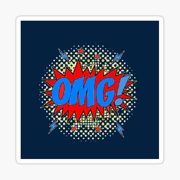 "OMG" Sticker for Sale by Madlinkhraja | Redbubble