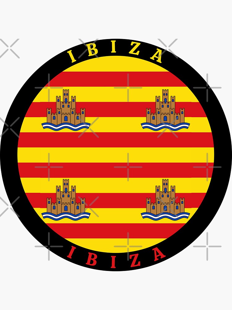 "Flag of Ibiza Roundel" Sticker for Sale by FedSherDesign | Redbubble