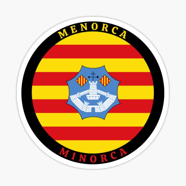 "Flag of Menorca Roundel" Sticker for Sale by FedSherDesign | Redbubble