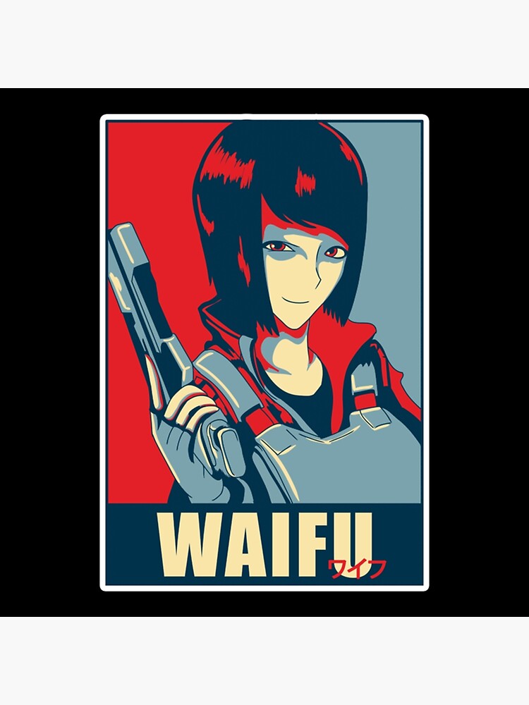 "Japanese Anime Waifu - Retro Anime Girl with Gun" Poster for Sale by ...