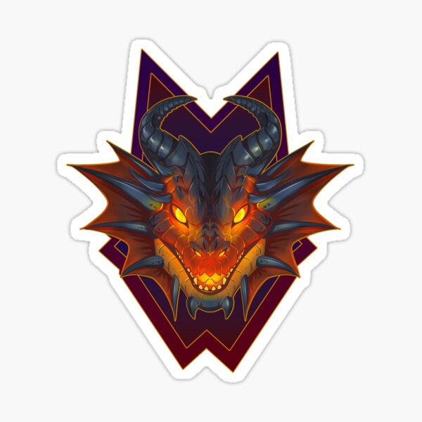"Fire Dragon " Sticker for Sale by etrii | Redbubble