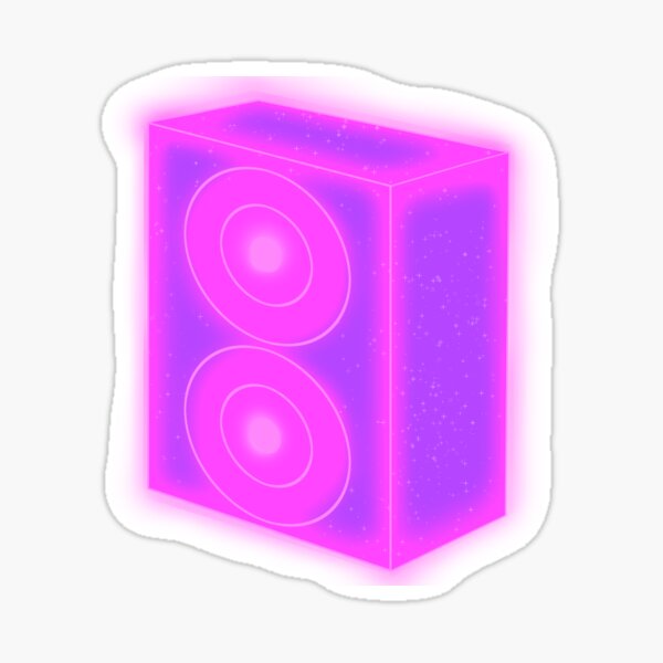 "Neon Purple Speaker" Sticker for Sale by JavaDraws | Redbubble